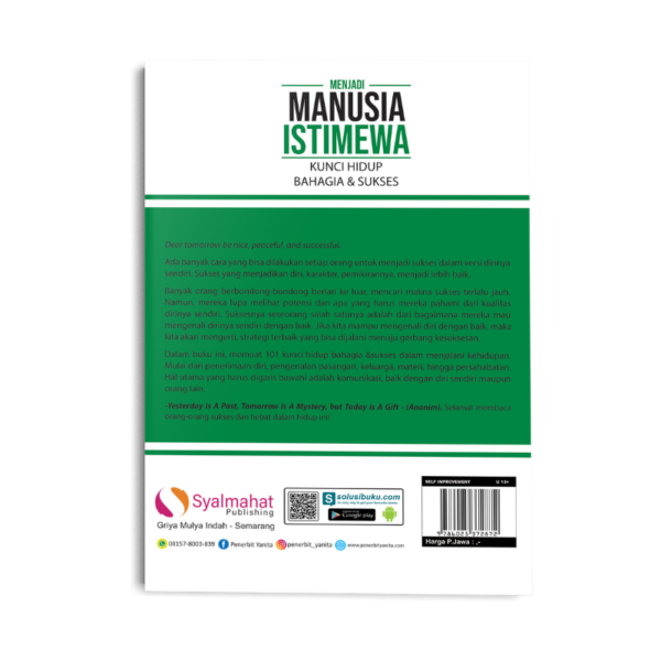 Menjadi Manusia Istimewa – SYALMAHAT PUBLISHING